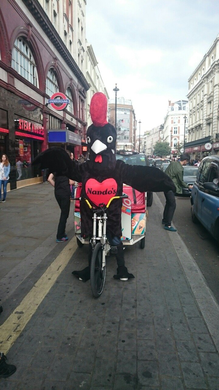 Nandos Rickshaw Advertising in London – London Rickshaw Hire